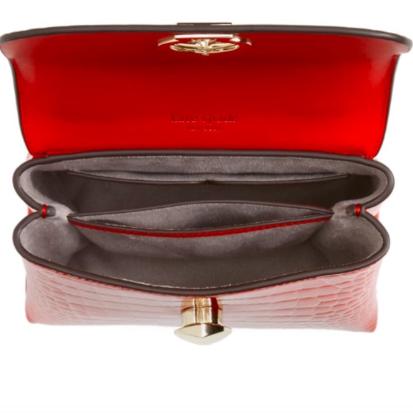 Bags | Nwt Kate Spade Romy Small Crocodileembossed Patent Leather ...